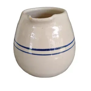 Unmarked | Accents | Vtg Stoneware Pitcher Blue Banded Crock Jug ...